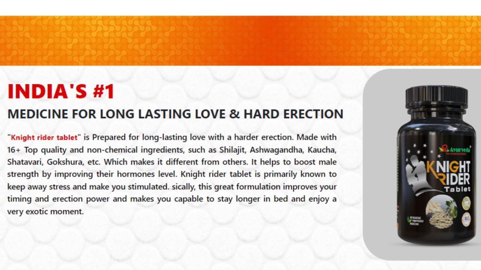 Knight Rider Tablet - Benefits, Side-Effects Price in India! Buy