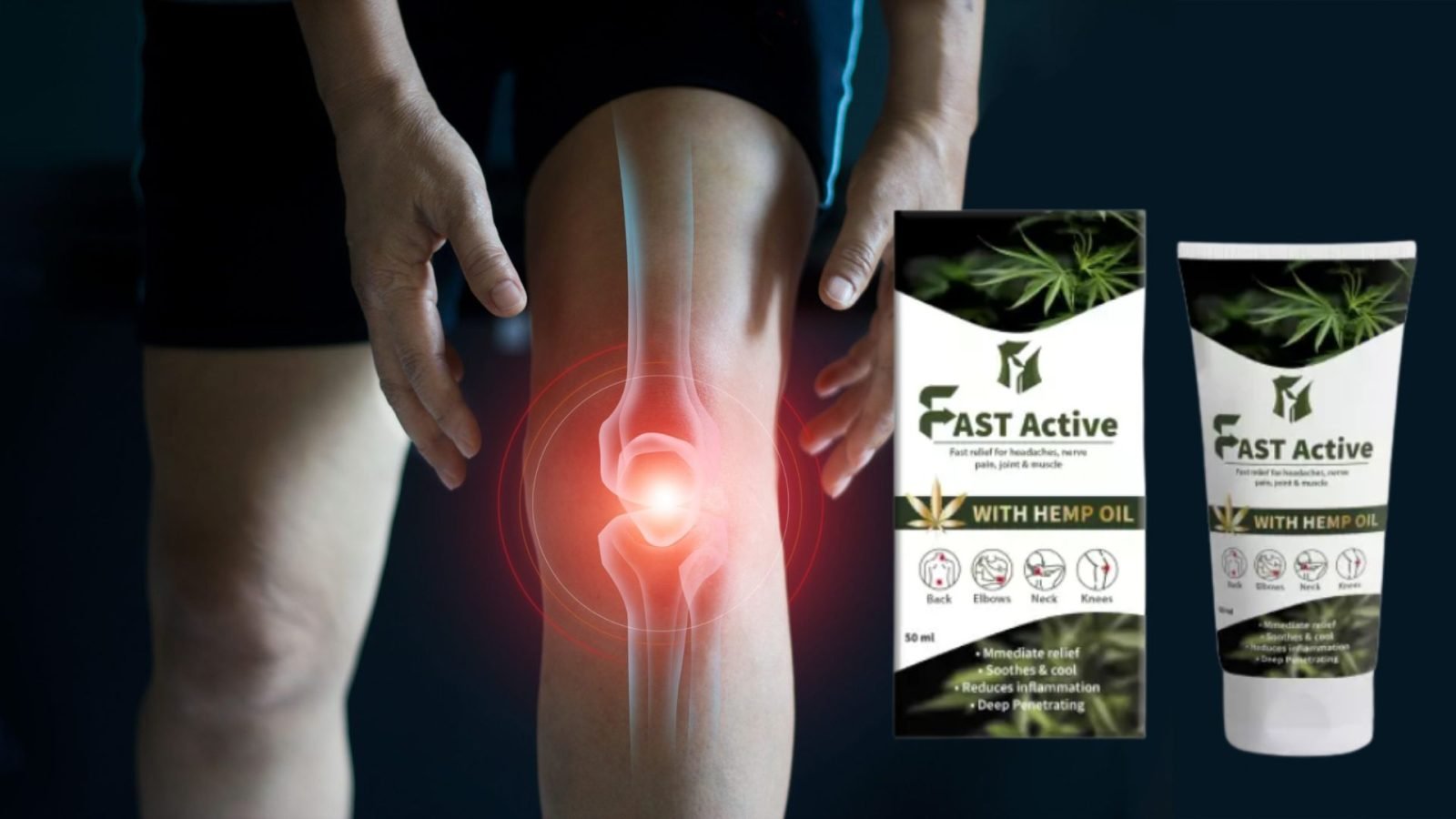 Fast Active Cream - Fast Relief For Headaches, Nerve, Pain, Joint & Muscle